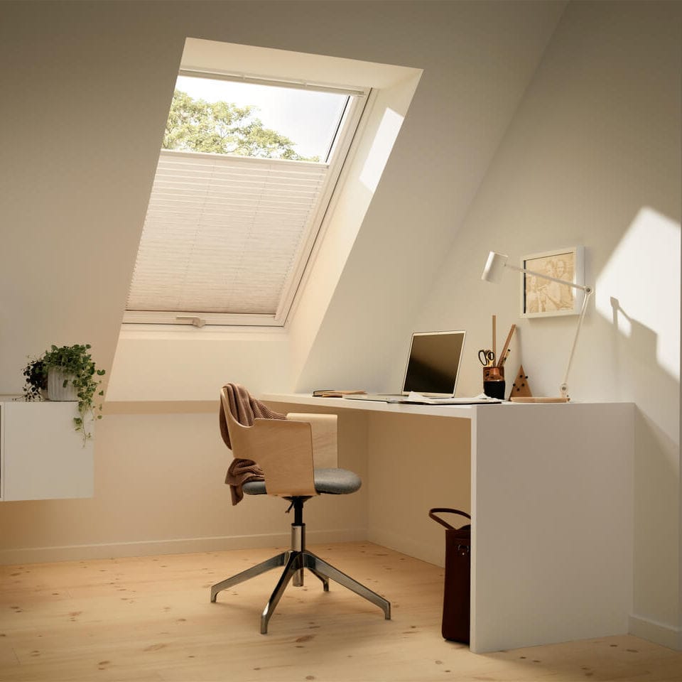Pleated blinds - VELUX - for window / fabric / polyester