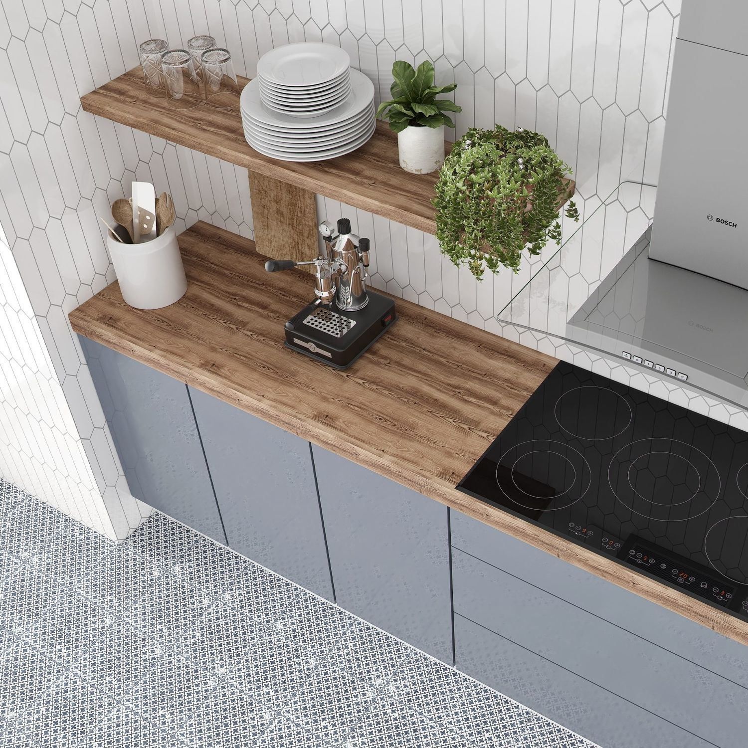 Indoor tile - BLOCK - Roca Tile - bathroom / living room / kitchen