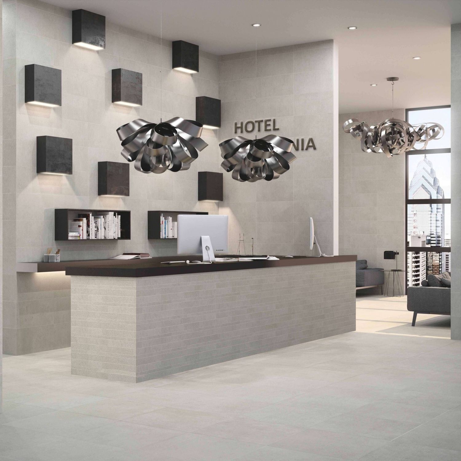 Porcelain stoneware tile - DOWNTOWN - Roca Tile - matte / indoor / bathroom