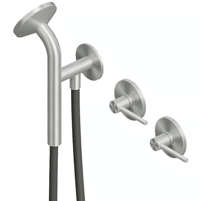 Stainless steel AISI 316 bathtub mixer set - FFQT 21 69T - QuadroDesign ...