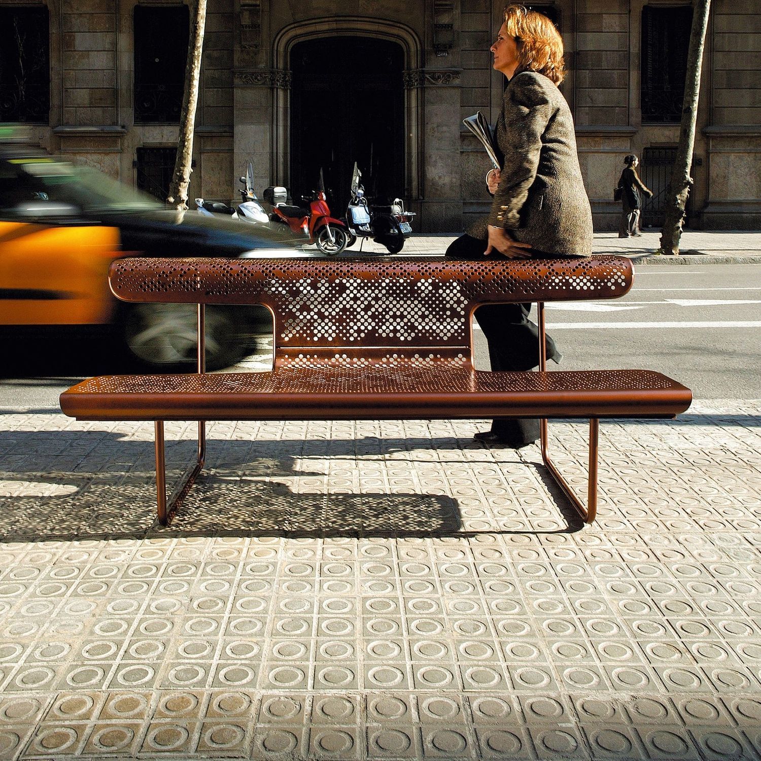 Original design public bench - EL POETA - BD Barcelona Design - steel ...