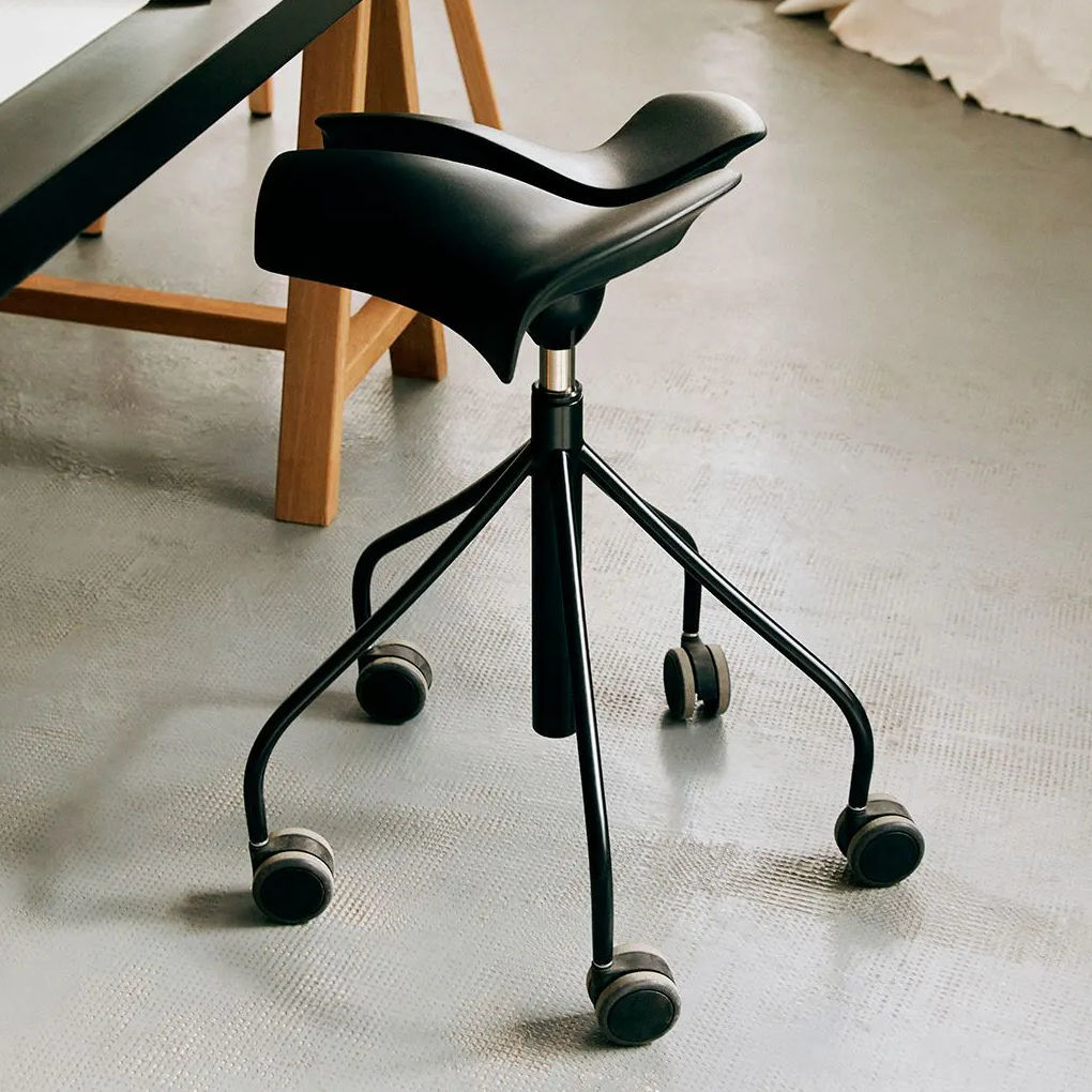 Contemporary task stool - BINARIA - BD Barcelona Design - polyurethane ...