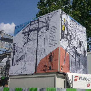 Textile cladding - FACADES - ACS-PRODUCTION - aluminium / canvas / printed