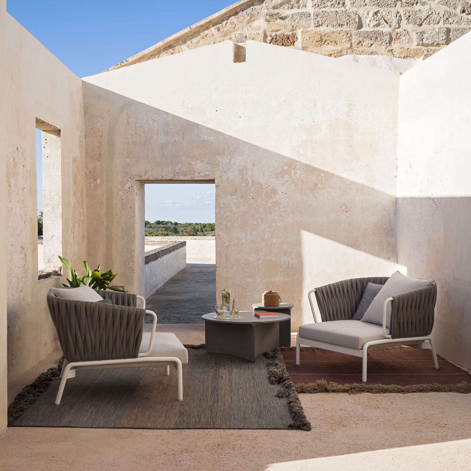 Contemporary armchair - SPOOL 201 - RODA - fabric / in lacquered ...