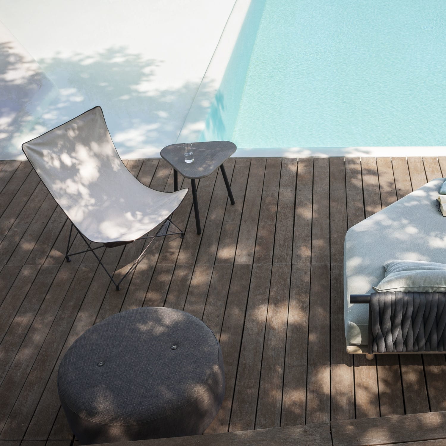 Contemporary pouf - DOUBLE 032 - RODA - fabric / polyester / nylon