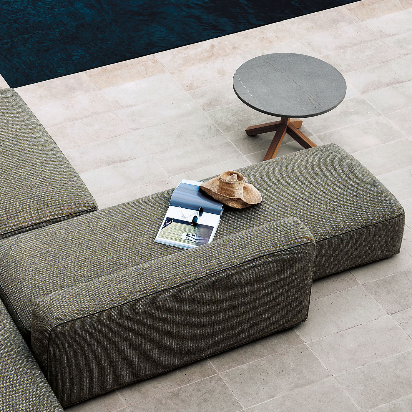 Contemporary side table - ROOT 045 - RODA - stone / enameled sandstone ...