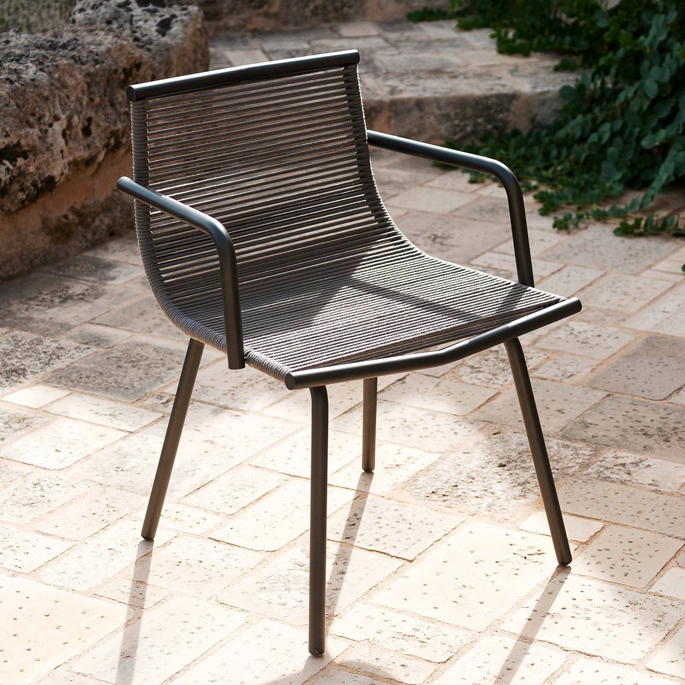 Contemporary dining chair - LAZE 059 - RODA - outdoor / polyester / acrylic