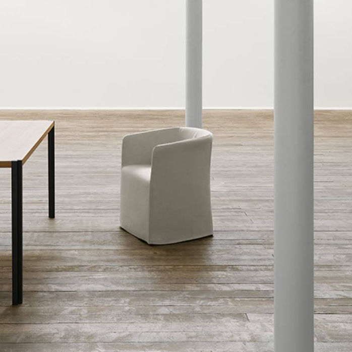 Contemporary chair - MAJA D - Living Divani - outdoor / indoor / fabric