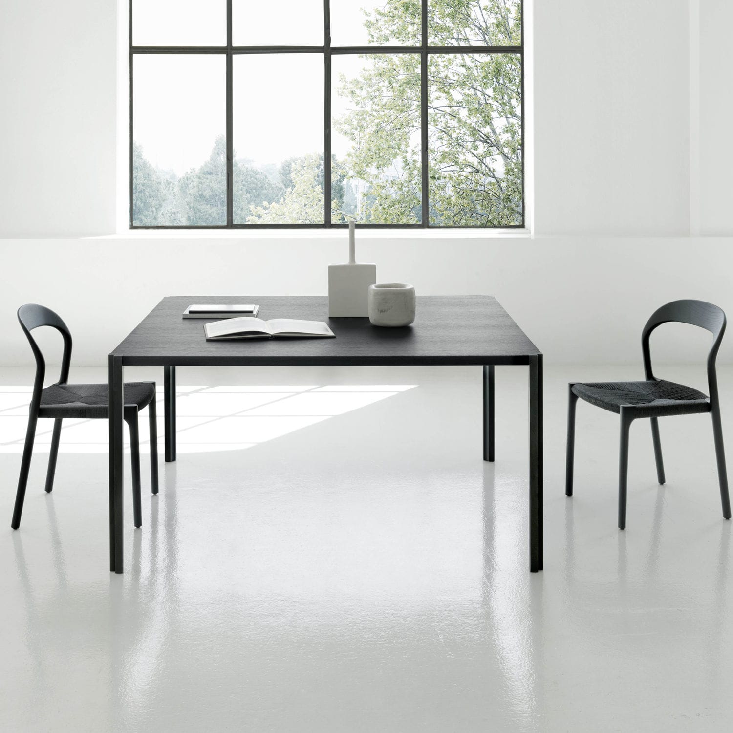 Contemporary table - GRAFT - Living Divani - wooden / aluminum ...