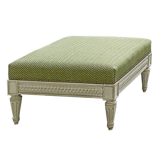 Louis XVI pouf - ART. 8474 - SALDA ARREDAMENTI - fabric / wooden / square