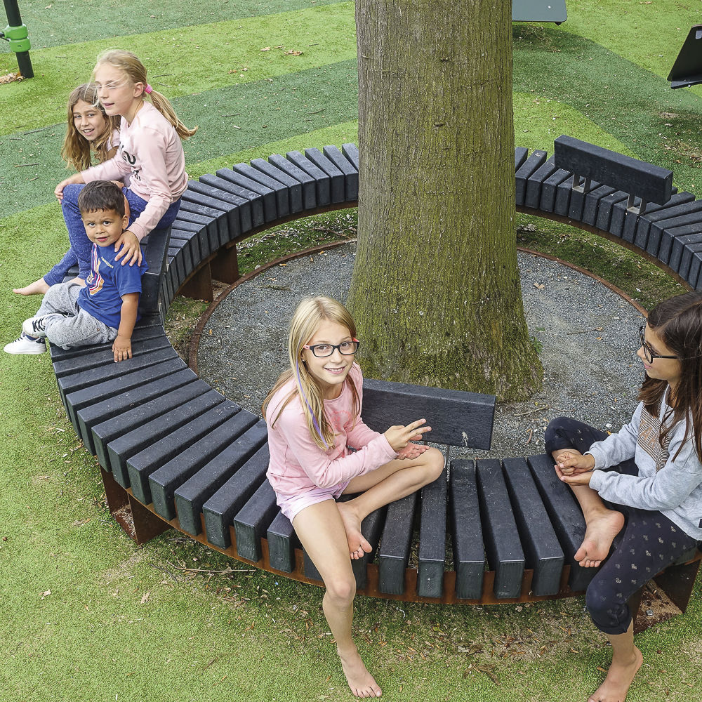 Contemporary public bench - ROUGH&READY CIRCULAR - Streetlife - wooden ...