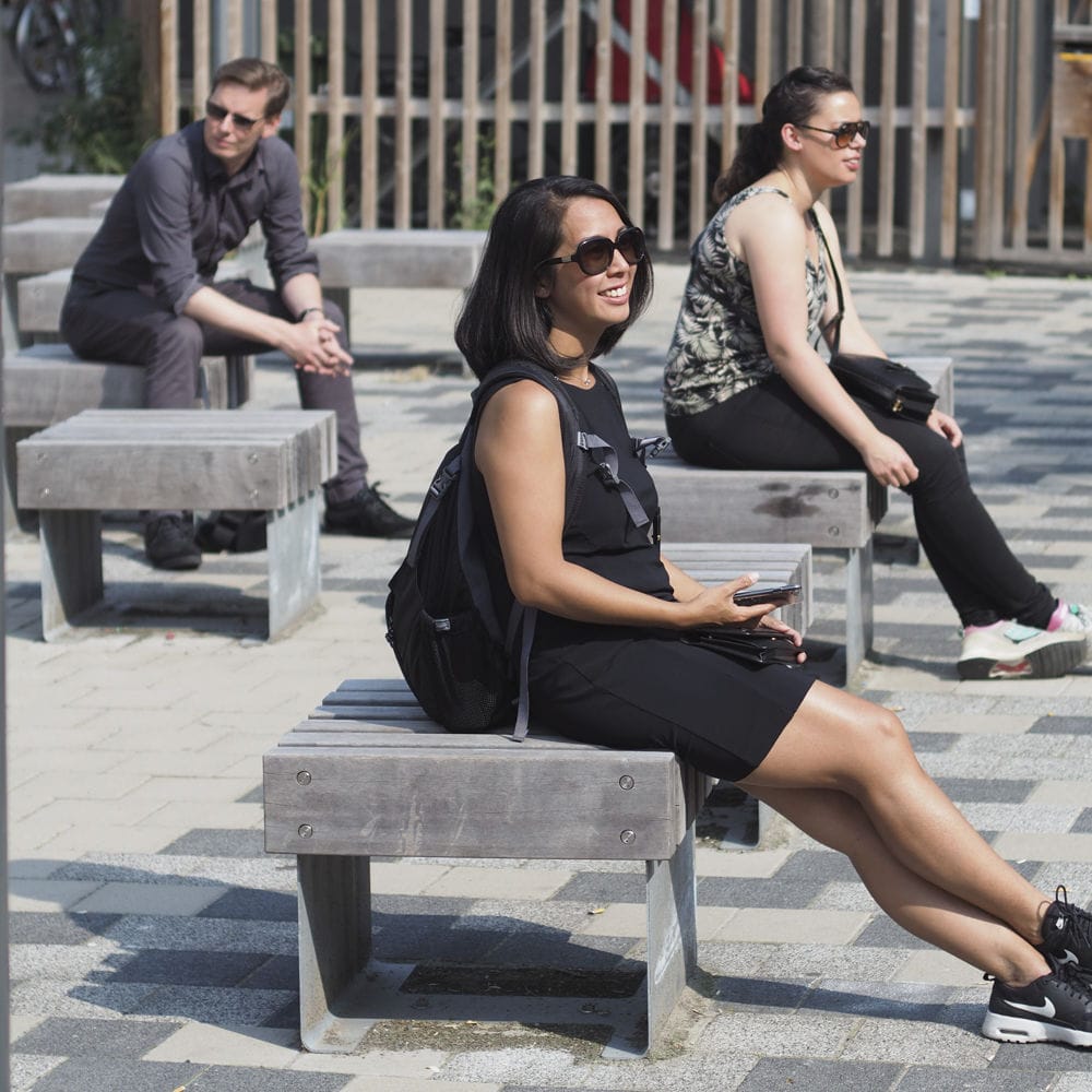 Contemporary public bench - ROUGH&READY CUBES - Streetlife - wooden ...