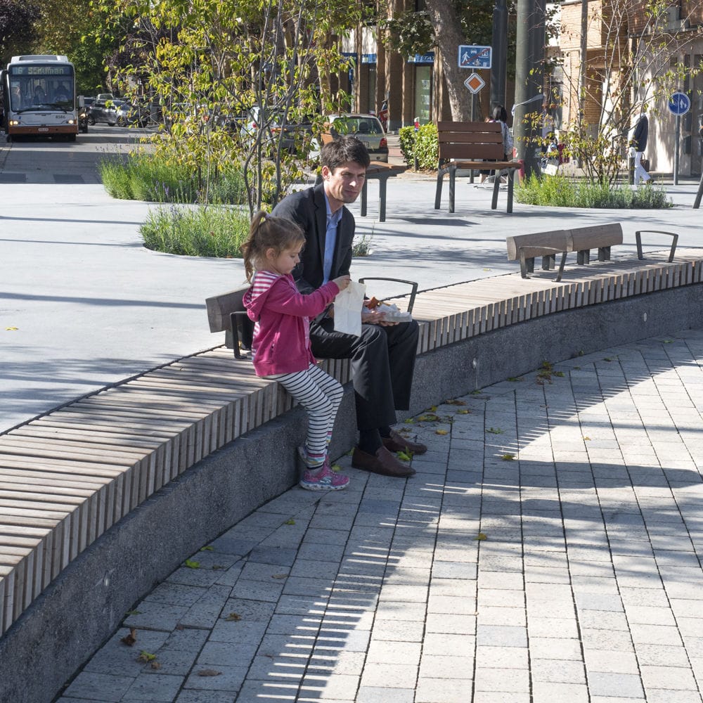 Contemporary public bench - ROUGH&READY TOP SEATS - Streetlife - wooden ...