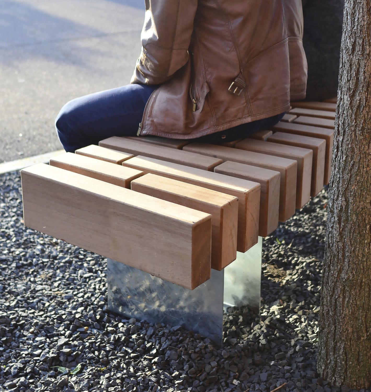 Contemporary bench - ROUGH&READY ODDS&ENDS - Streetlife - wooden ...
