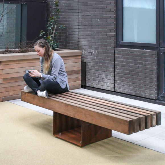 Contemporary public bench - Rough&Ready Balancer - Streetlife - wooden ...