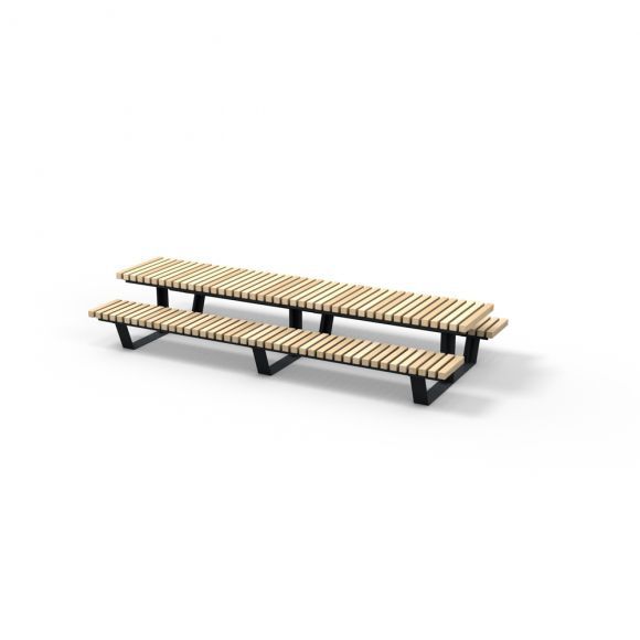 Contemporary picnic table - Solid Crosswise - Streetlife - wooden ...