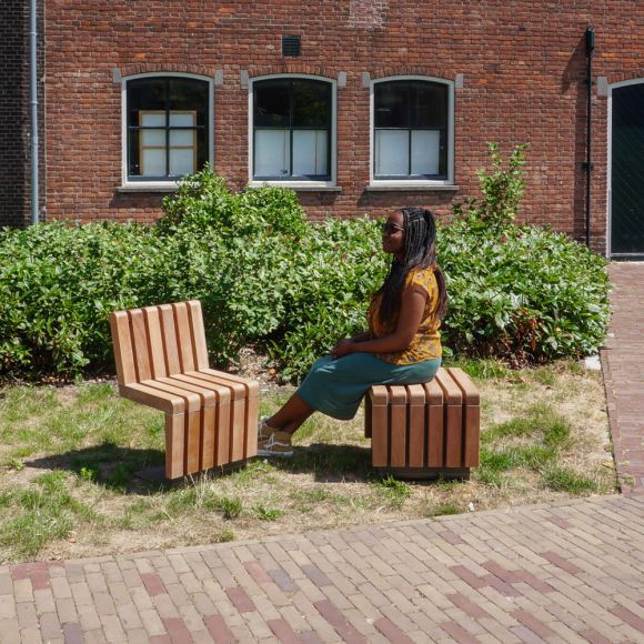 Contemporary chair - Solid Skirt - Streetlife - outdoor / solid wood ...