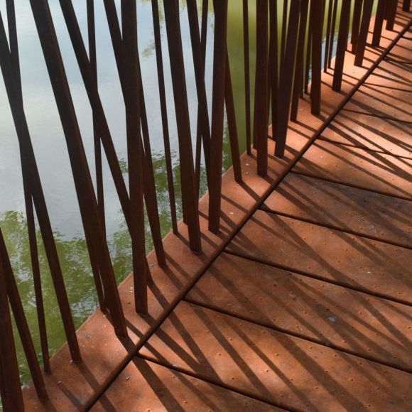 COR-TEN® steel profile - CORDECK® - Streetlife - rectangular / for floor