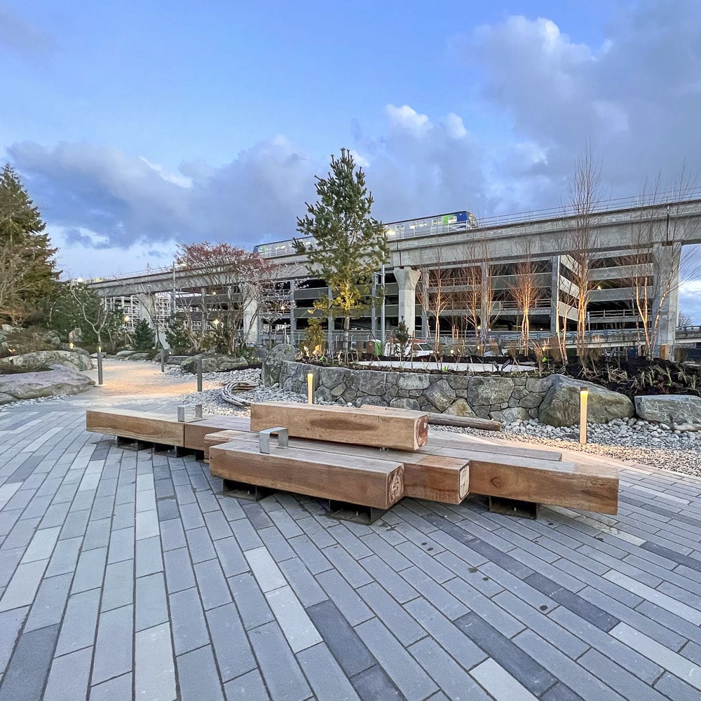 Contemporary bench - DRIFTER LINEAR - Streetlife - hardwood / without ...