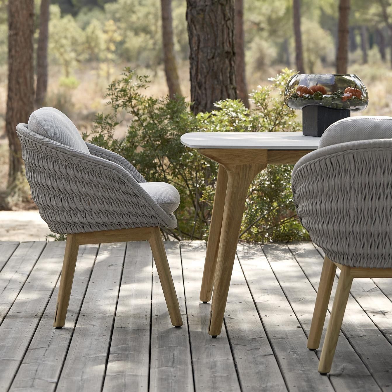 Contemporary dining chair - Sandua - MANUTTI - outdoor / fabric / rope