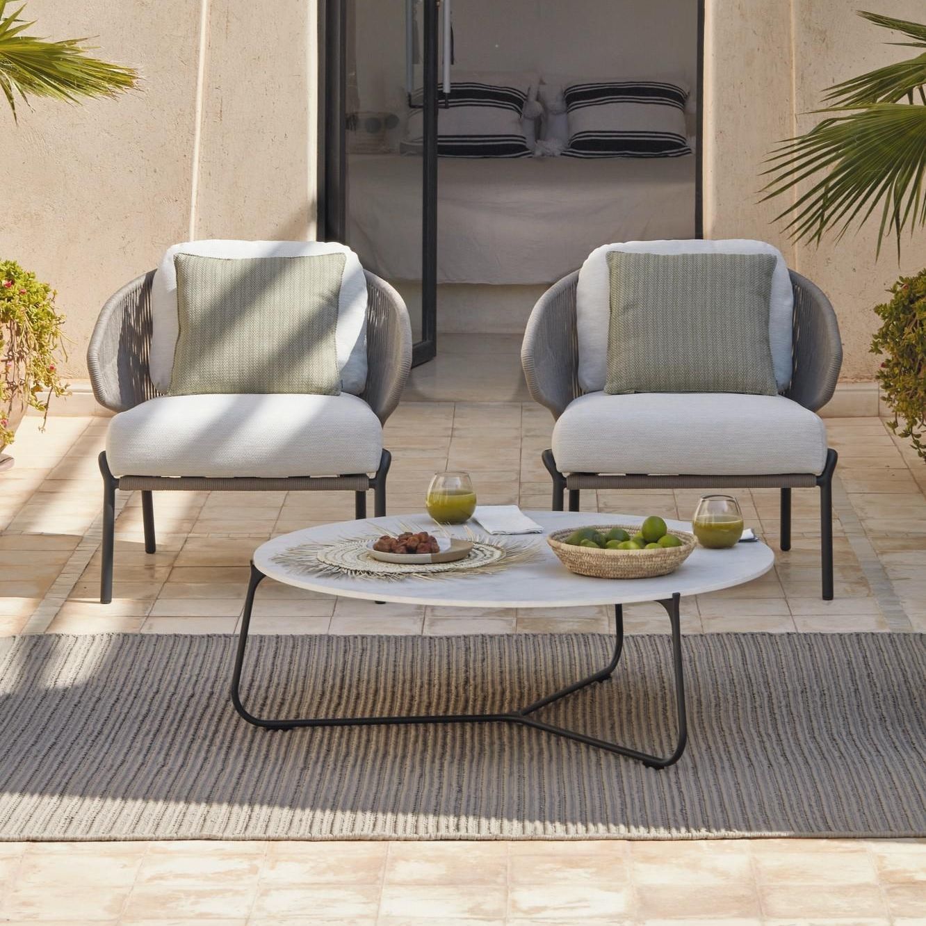 Contemporary coffee table - Mood - MANUTTI - teak / ceramic / HPL
