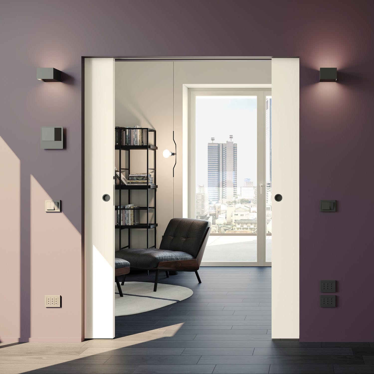 Sliding door pocket system - MAGIC BOX® LINEAR® ELEKTRO - Protekdesign