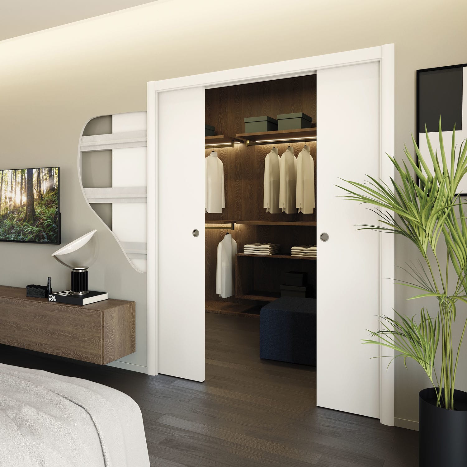 Sliding door pocket system - SKUDO® SINGLE & DOUBLE - Protekdesign