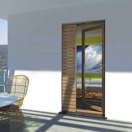 Pocket shutter - SHUTTER - Protekdesign - wooden / stainless steel / window