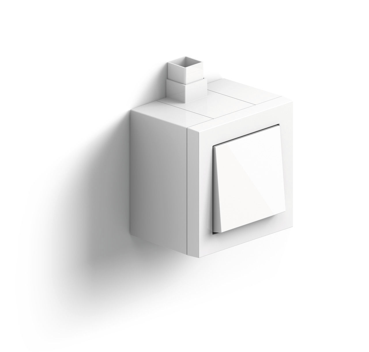 Light switch - E2 - Gira - push-button / surface-mount / contemporary
