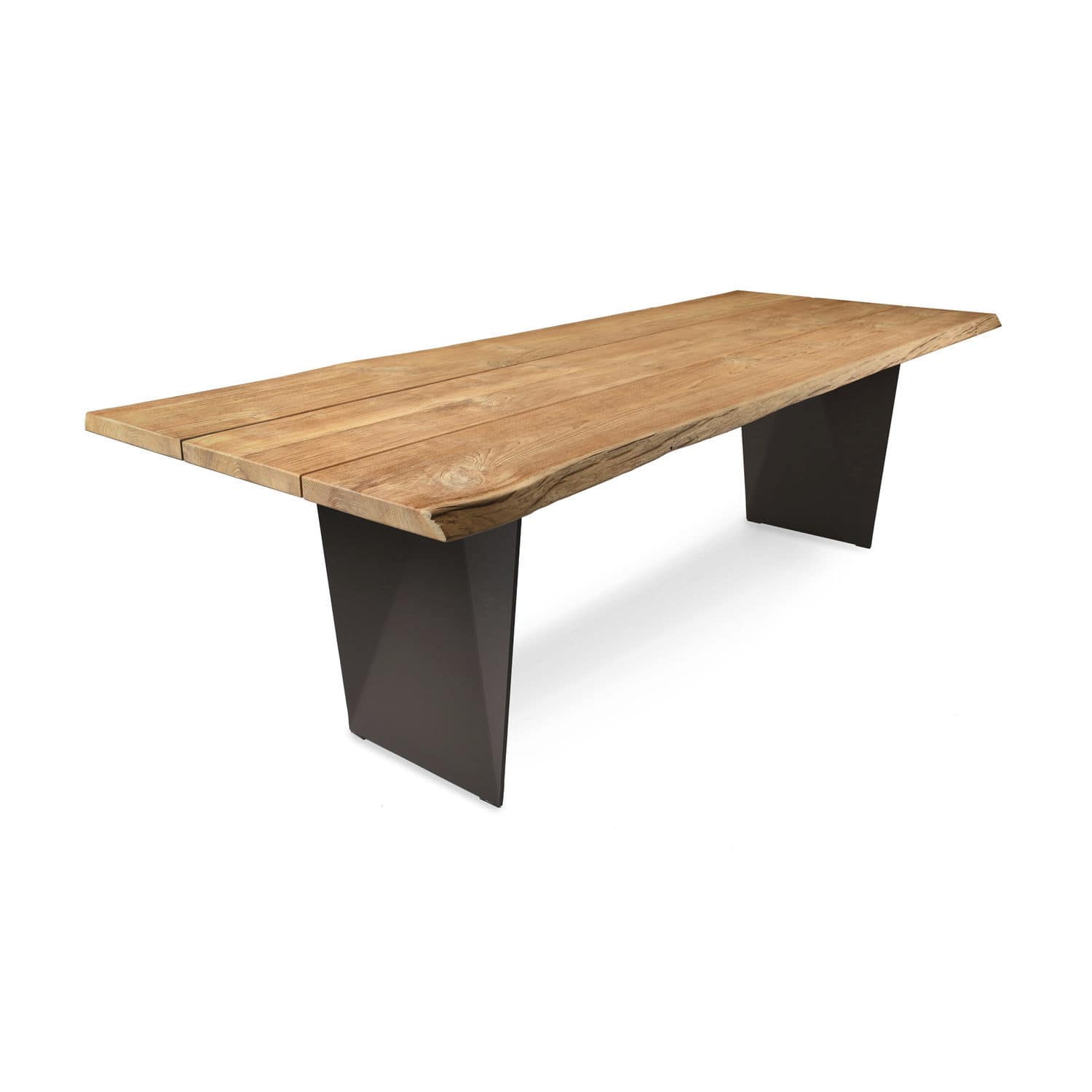 Contemporary dining table - TIERRA - FISCHER MÖBEL - teak / aluminum ...