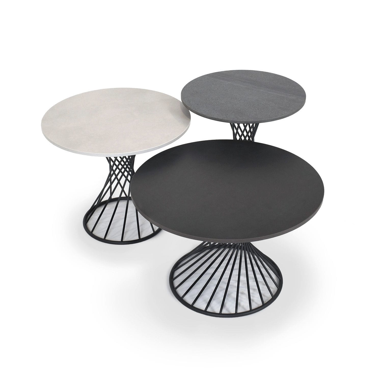 Contemporary side table - Claris - FISCHER MÖBEL - ceramic / stainless ...