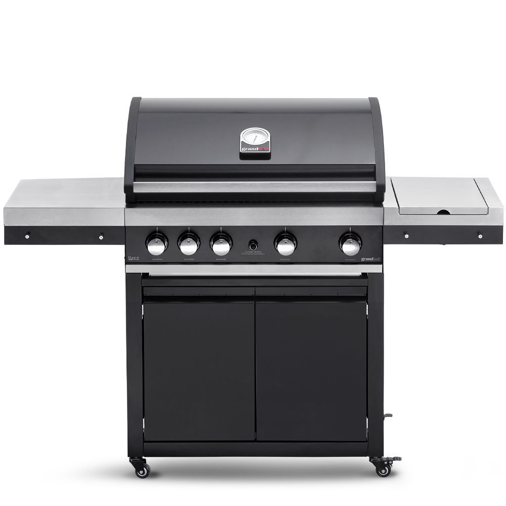 Gas barbecue - Maxim G4 - GRAND HALL - on casters / cast iron ...