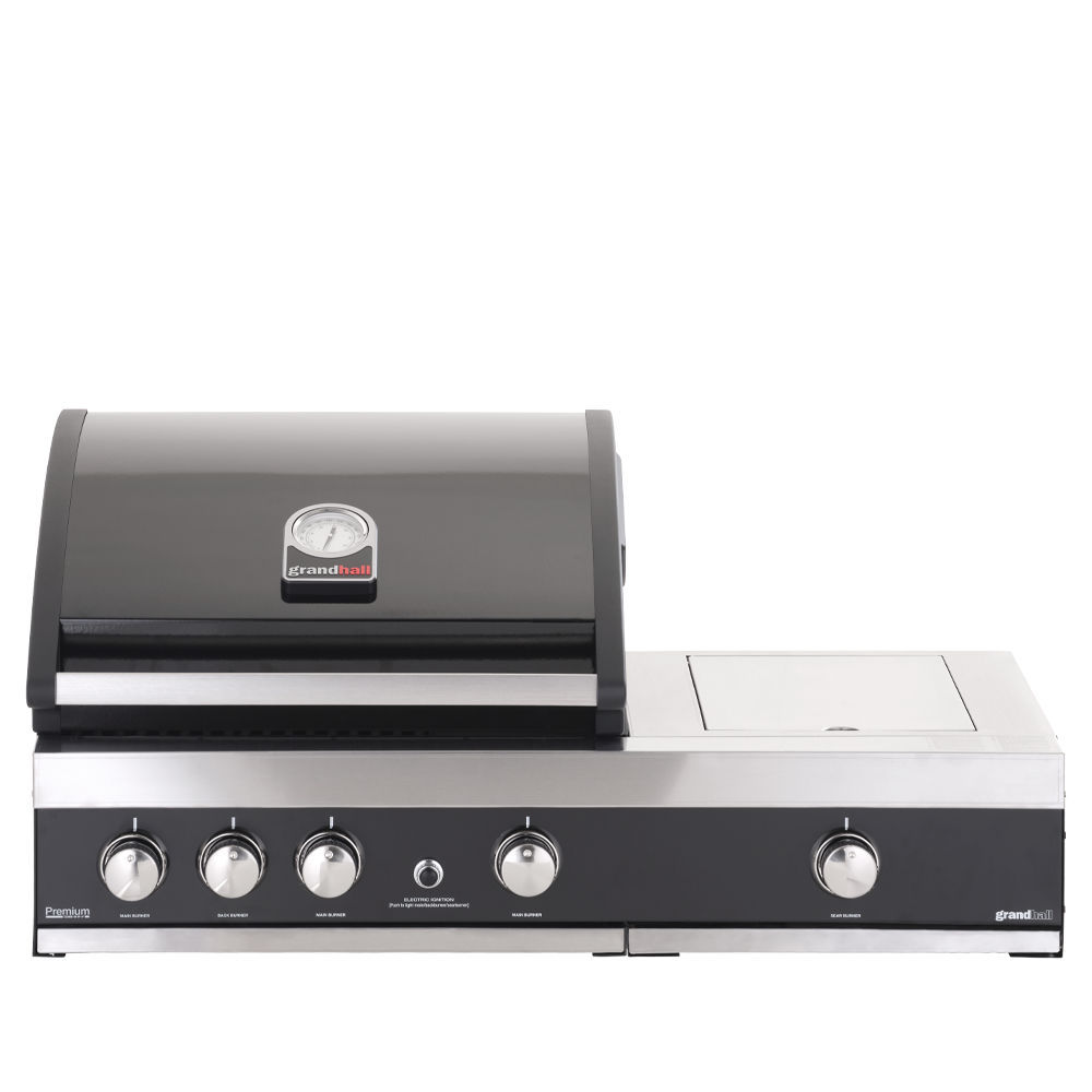 Gas barbecue - Premium Plus G3 - GRAND HALL - fixed / stainless steel ...