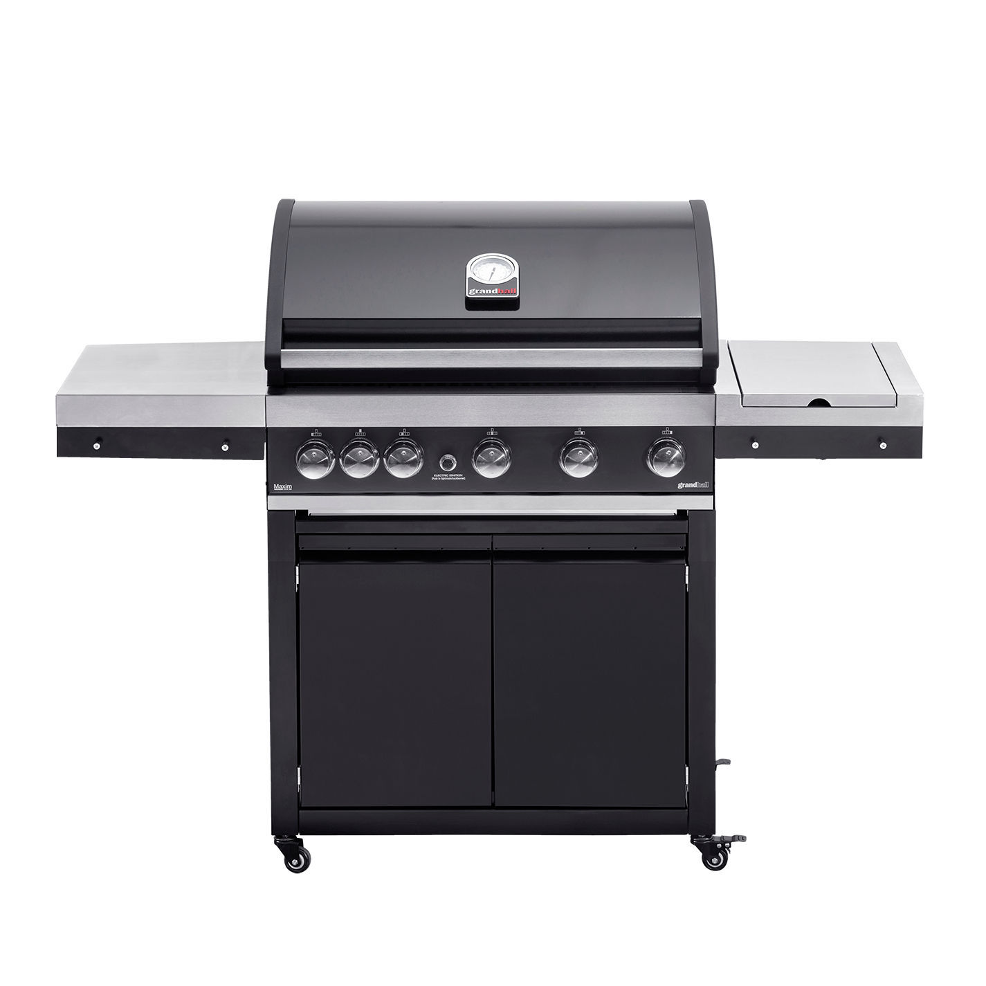 Gas barbecue - Maxim G5 - GRAND HALL - on casters / cast iron / with ...