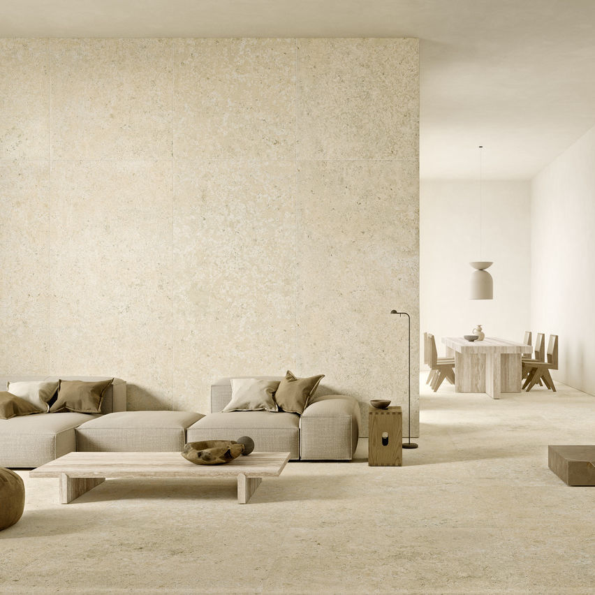 Porcelain stoneware tile - CREMA LUNA - Ariostea - textured / structure ...