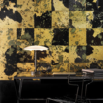 Leather flexible tile - RODEO : CHURCH KAKI - Studio Art - metallized ...