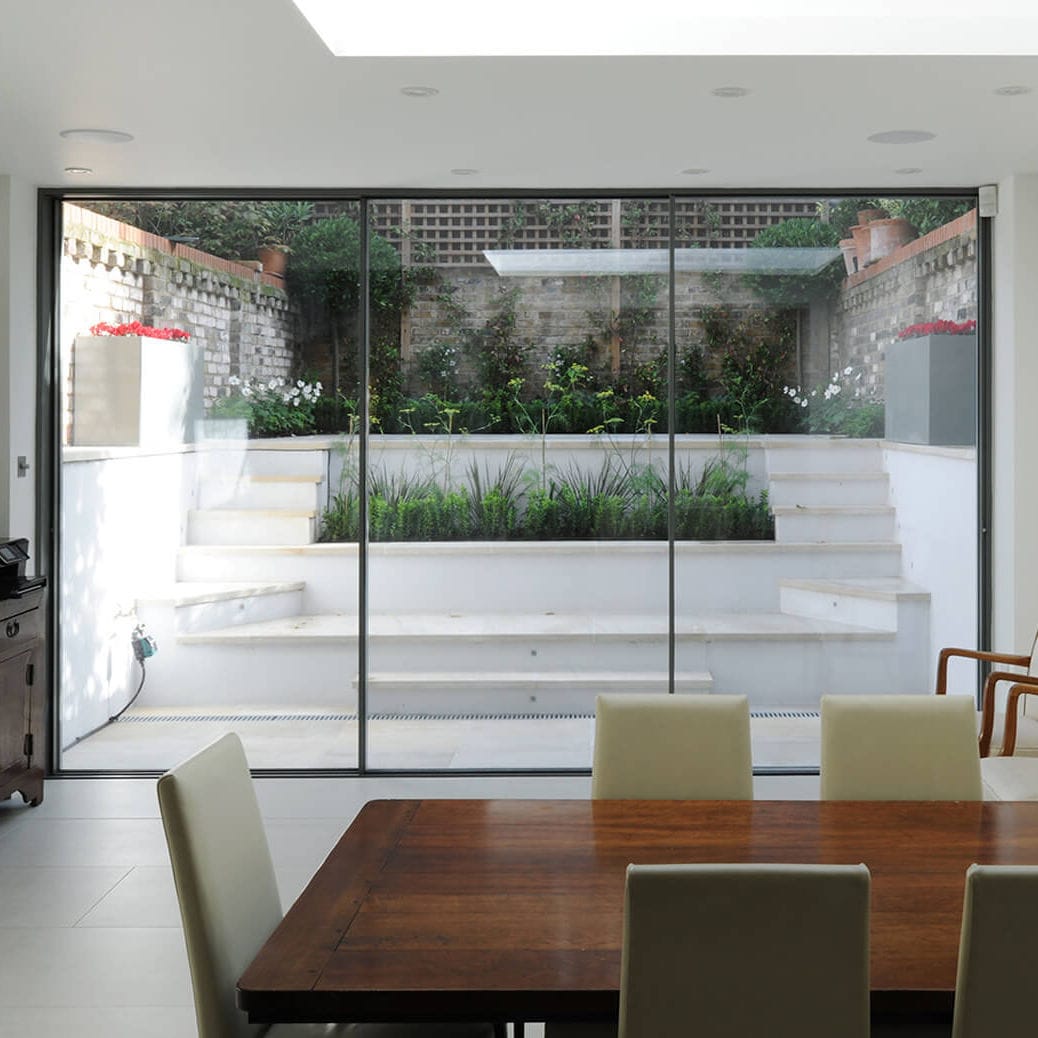 Sliding patio door - SKY FRAME CLASSIC - Cantifix - metal / double-glazed