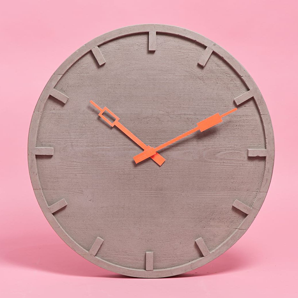 Contemporary clock - MEMENTO - SELETTI - wall-mounted / analog / concrete