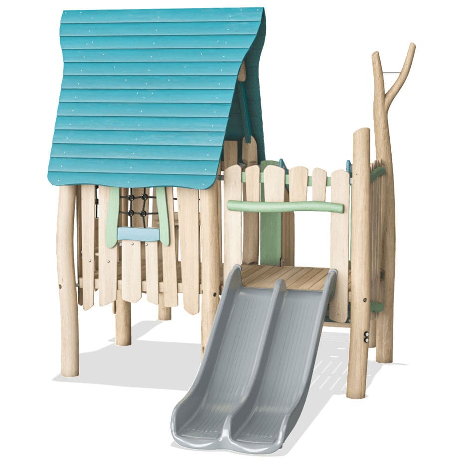 Outdoor playhouse - NRO409 - KOMPAN - floor-mounted