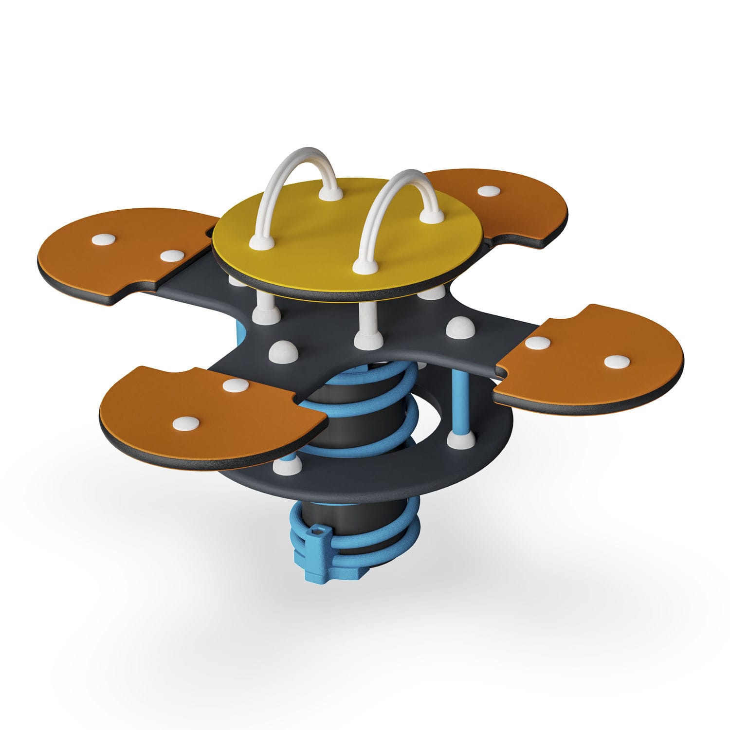 HDPE spring rocker - M175 - KOMPAN - polyethylene / animal / 4-seater