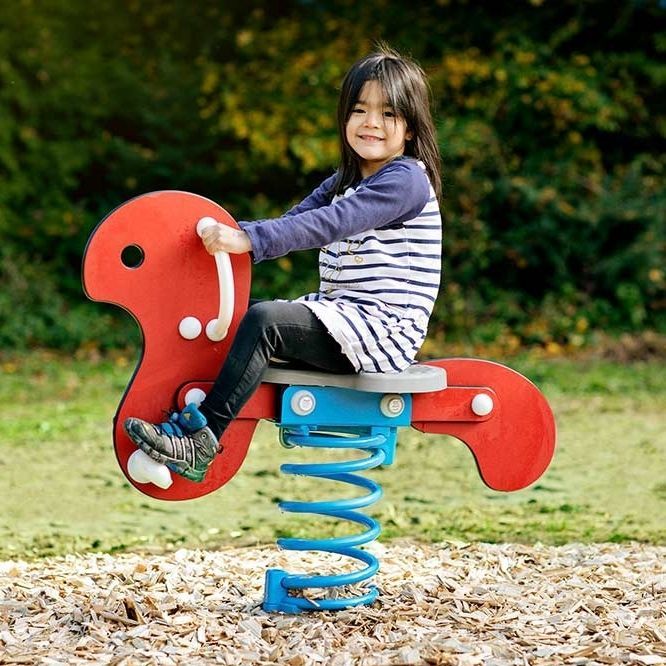 Plywood spring rocker - M101 - KOMPAN - animal / 1-seat