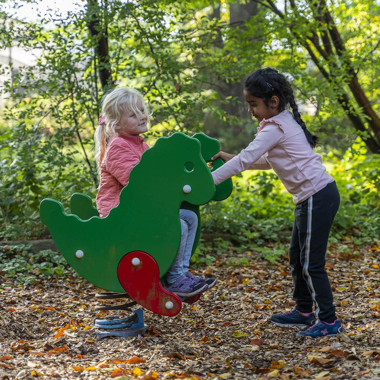 Plywood spring rocker - M113 - KOMPAN - animal / 1-seat