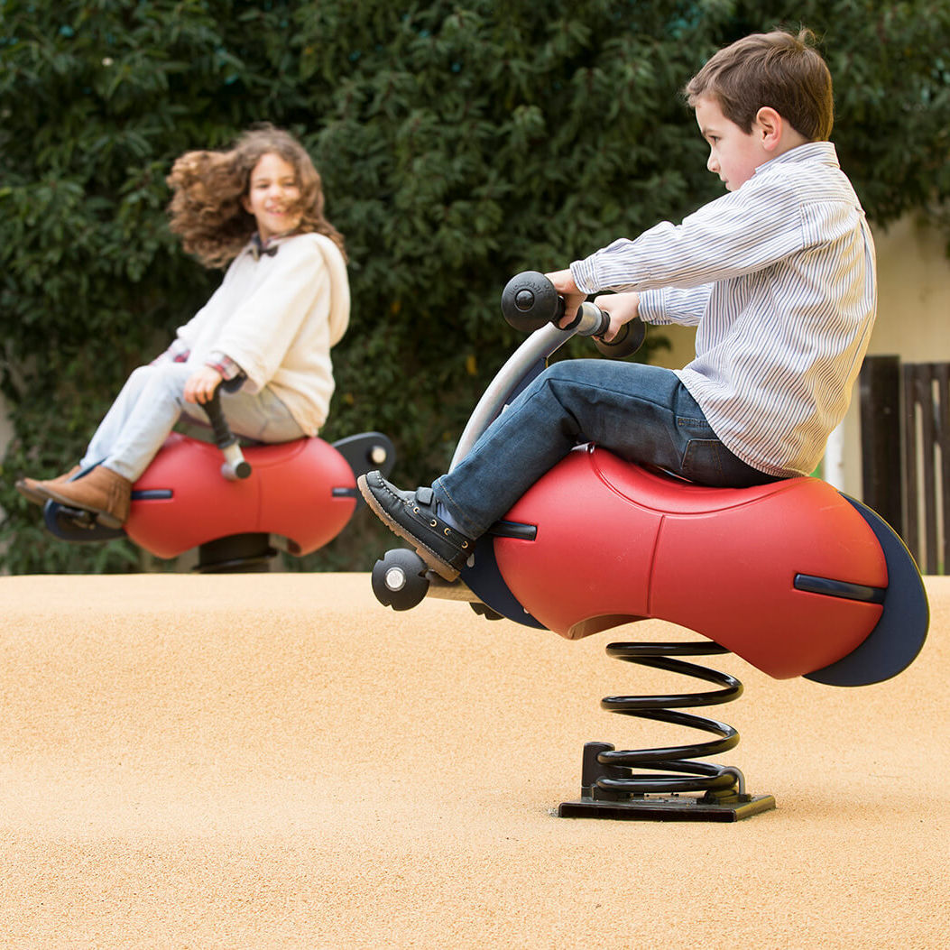 Plastic spring rocker - ELE400002 - KOMPAN - 1-seat