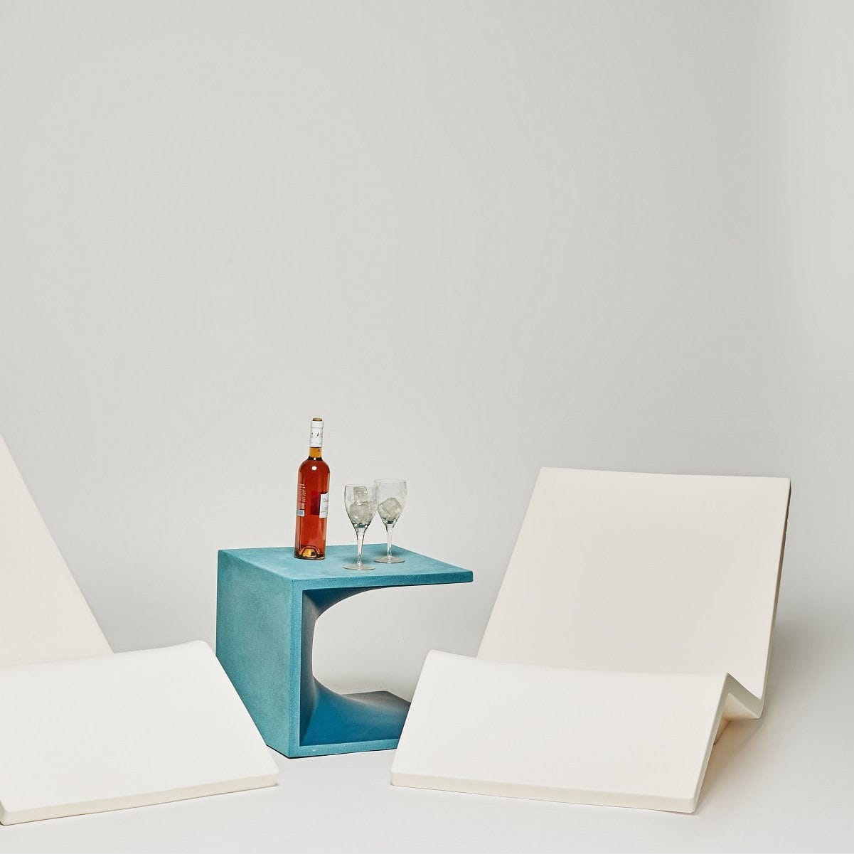 Contemporary side table - AQUA MOLESKIN - SERRALUNGA - low-density ...