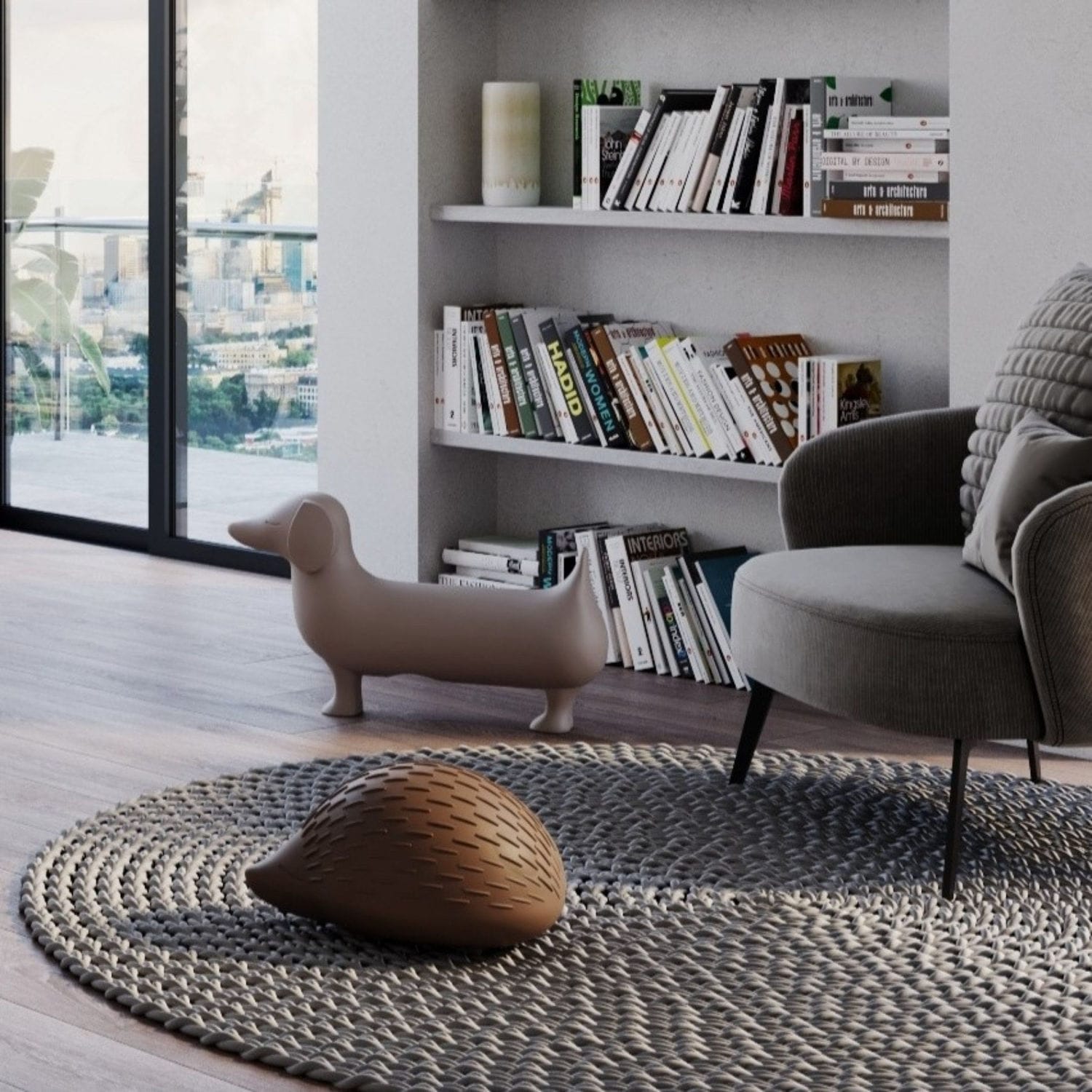 Low-density polyethylene (LDPE) sculpture - OTTO - SERRALUNGA - floor ...