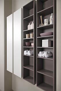 Bathroom column cabinet - Dica - contemporary