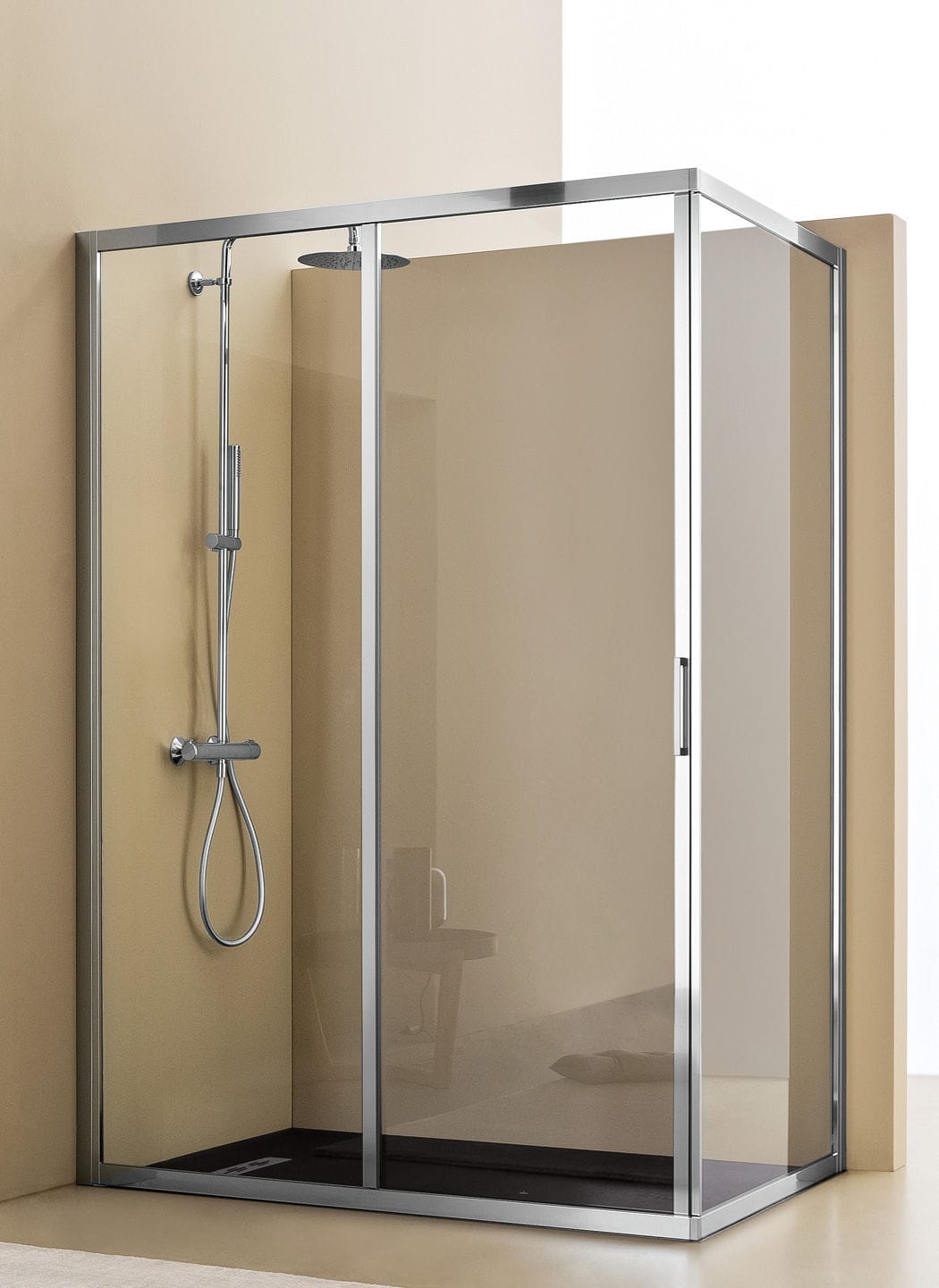 Sliding shower screen - MERCURIO 1 - ARBLU - fixed / rectangular / corner