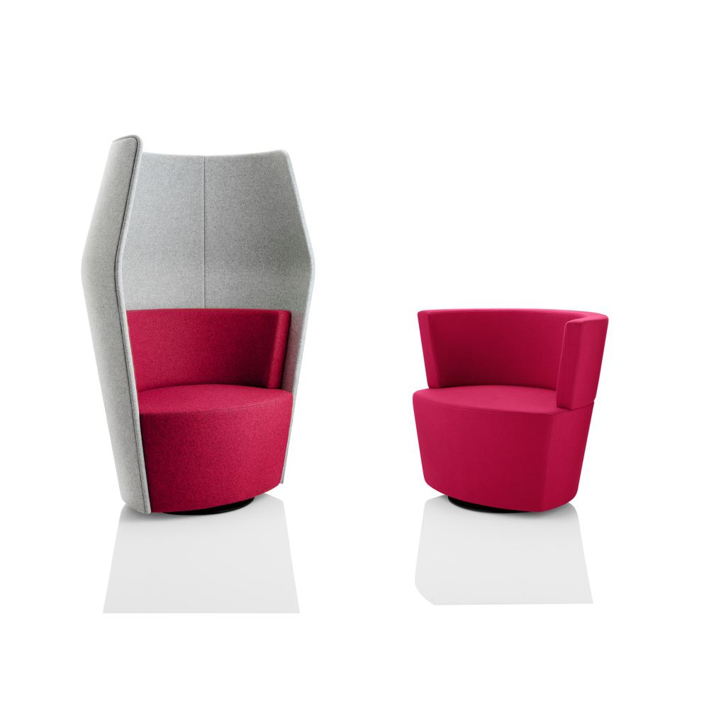 Contemporary visitor armchair - PEEK & BOO - Boss Design - fabric ...