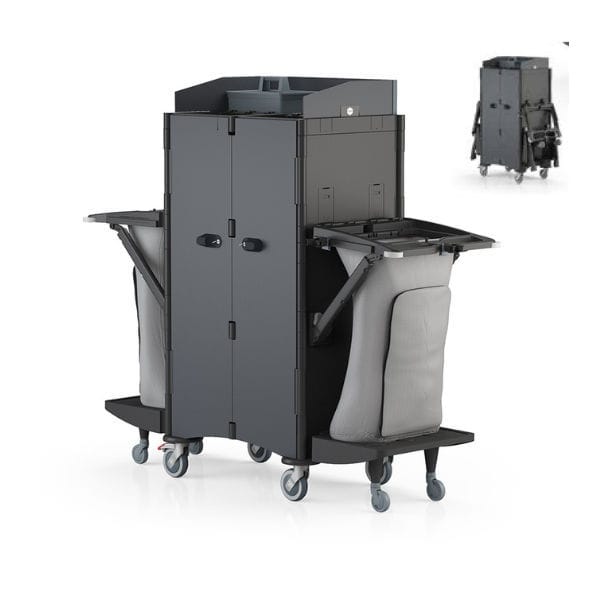 Cleaning trolley - 12630 - FAS - housekeeping / for hotel / metal