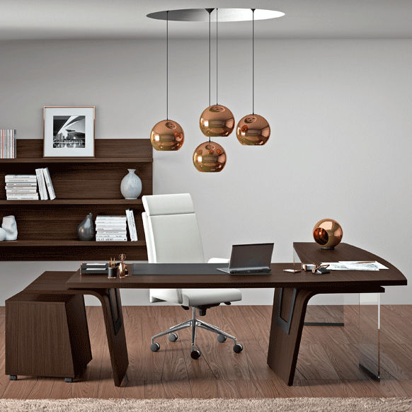 Executive desk - LARUS - Della Rovere - contemporary / wooden / corner